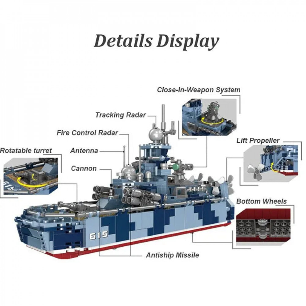 moc military ww2 bora missiles gunboat vessel bricks toys - moc ...