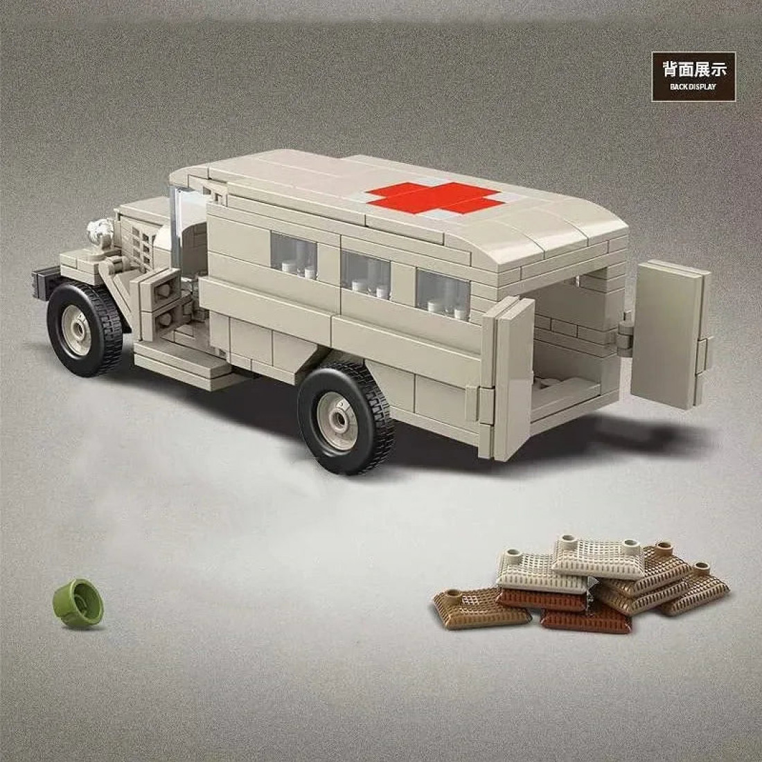 moc military ww2 gaz-55 ambulance vehicle bricks kids toys - moc ...