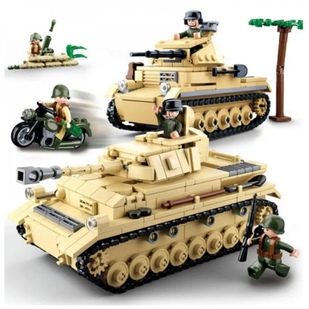 moc military ww2 german panzer iv tank kids bricks toys - moc-military ...