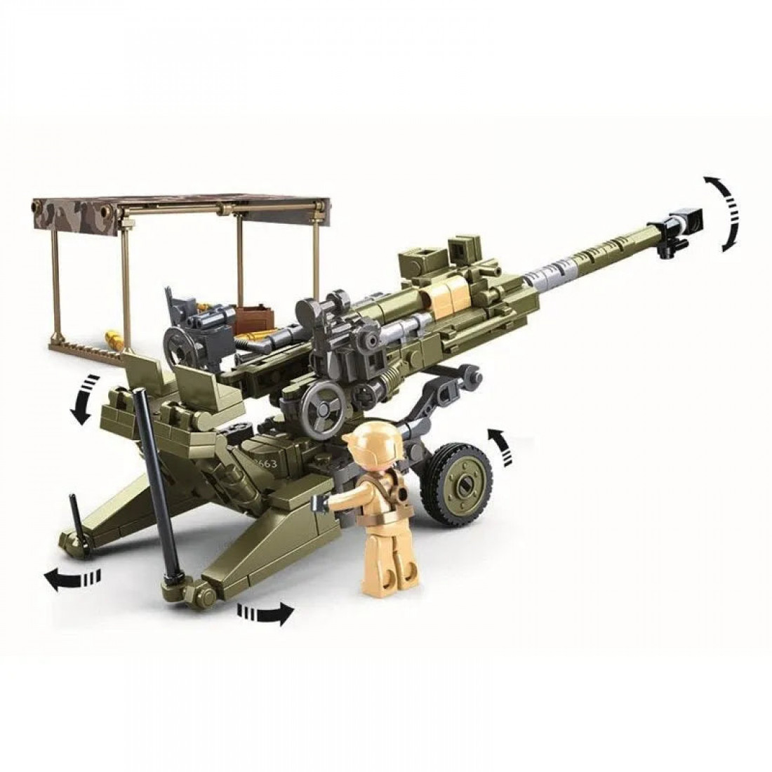 moc military ww2 m777 light artillery gun bricks toy - moc-military-ww2 ...