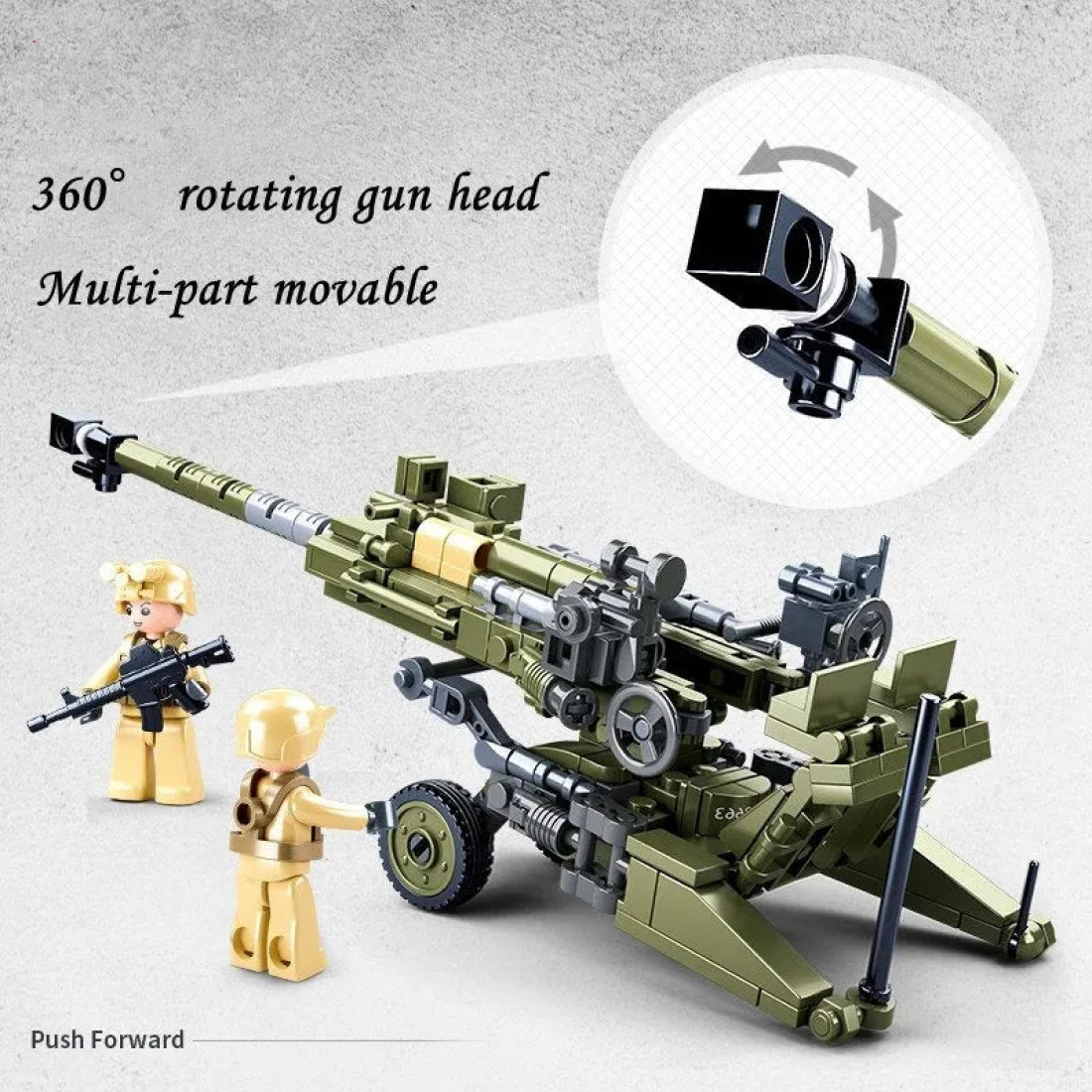 moc military ww2 m777 light artillery gun bricks toy - moc-military-ww2 ...