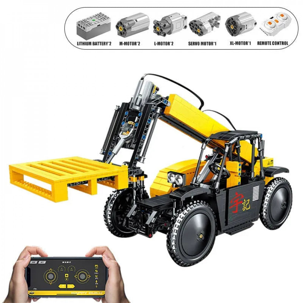 moc rc app motorized lift forklift truck bricks toys - moc-rc-app ...