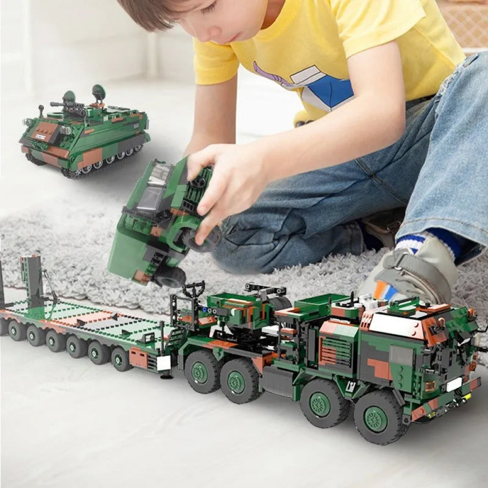 moc ww2 military tank transporter vehicle bricks toys - moc-ww2 ...