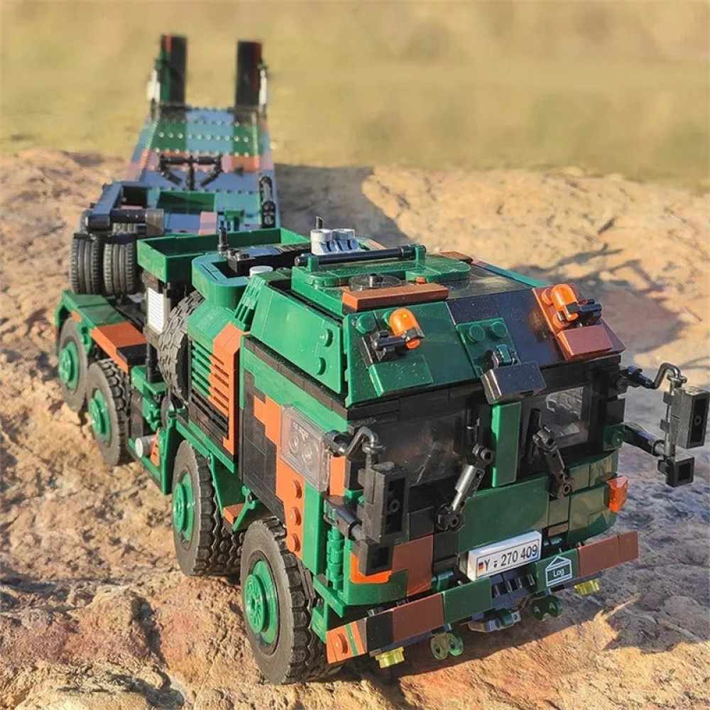 moc ww2 military tank transporter vehicle bricks toys - moc-ww2 ...