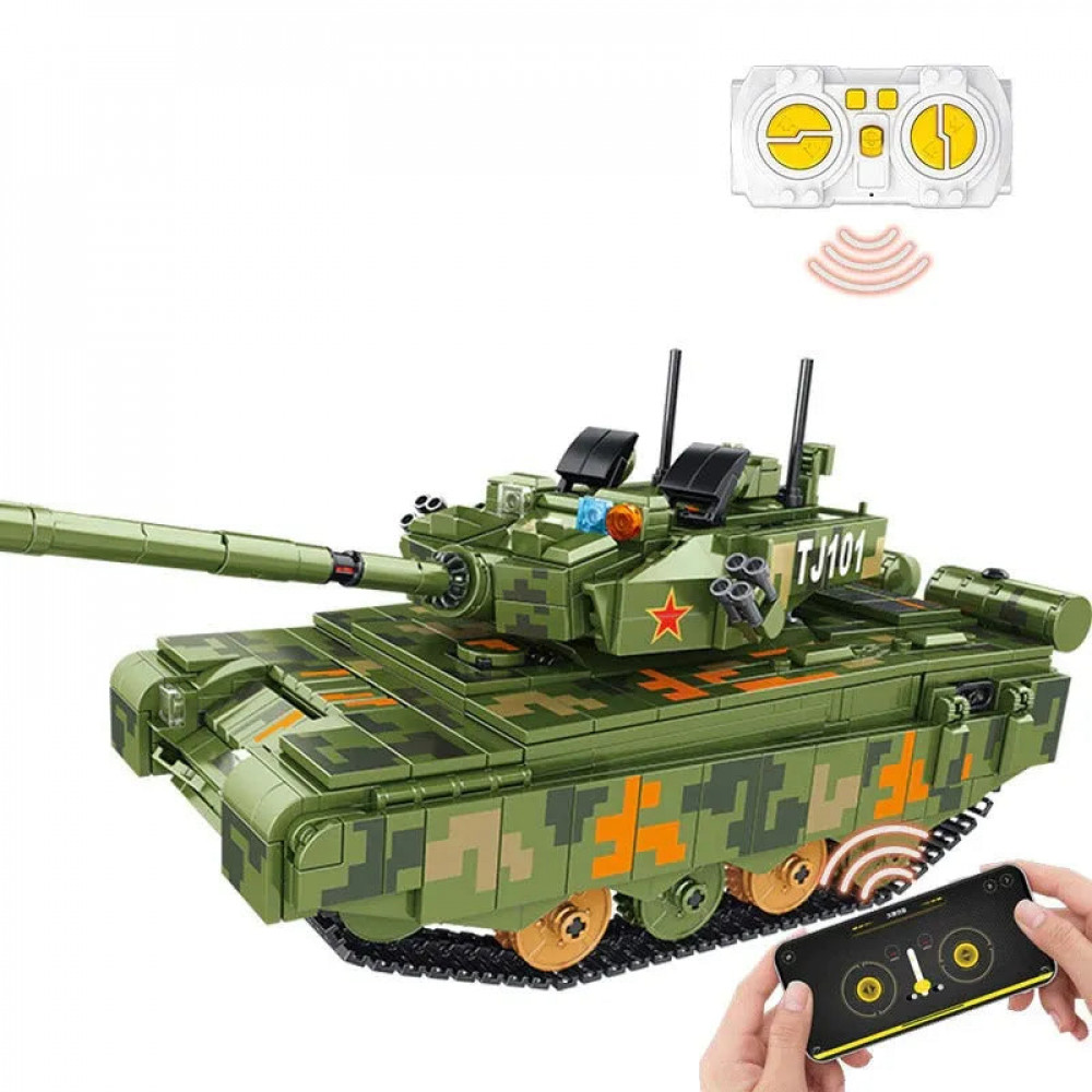 moc ww2 motorized rc type 99 main battle tank bricks toy - moc-ww2 ...
