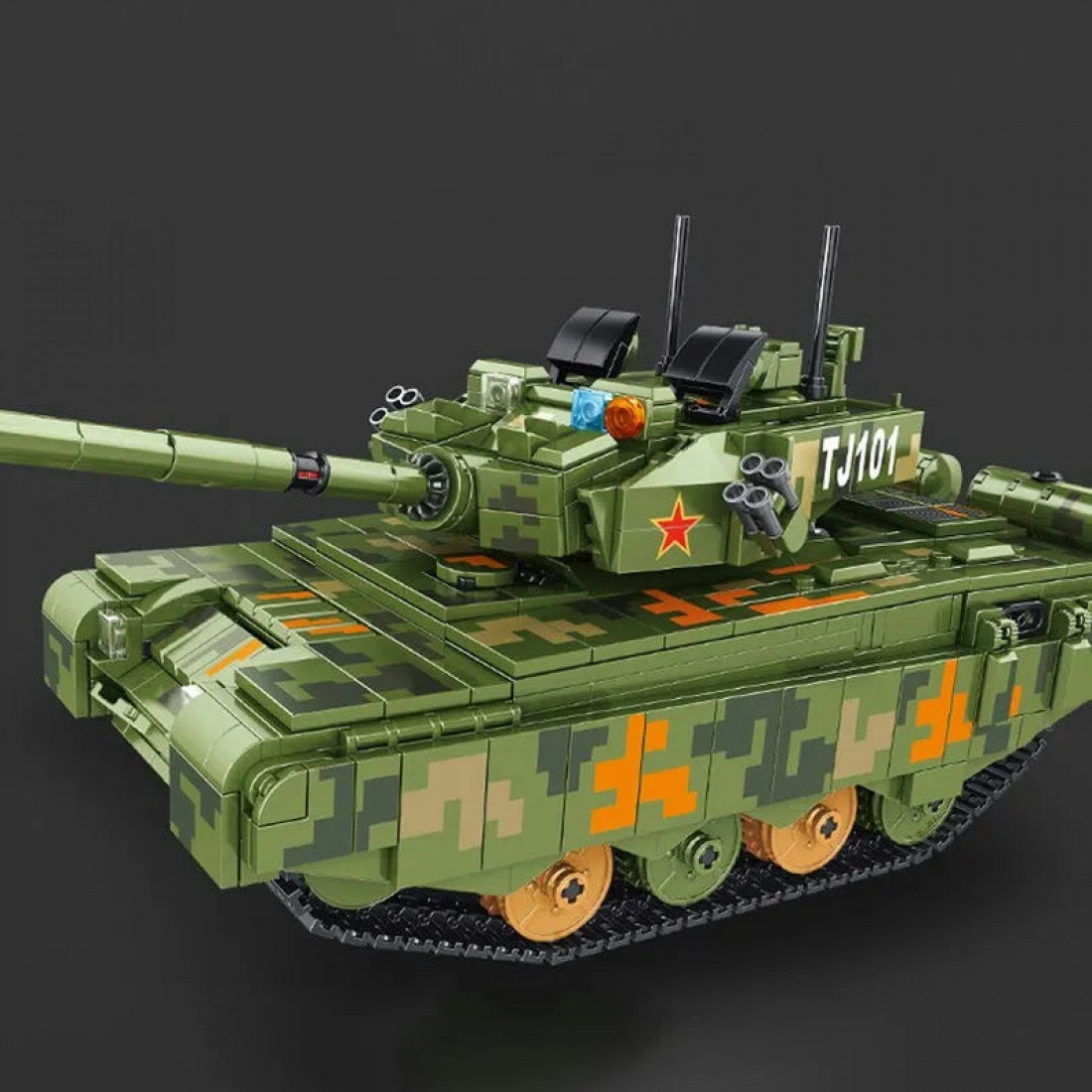 moc ww2 motorized rc type 99 main battle tank bricks toy - moc-ww2 ...