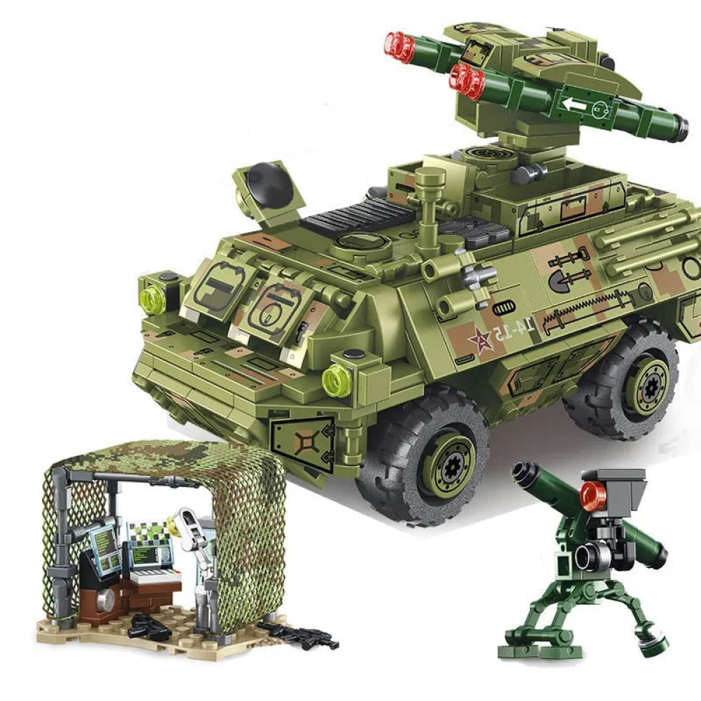 modern military red arrow missile vehicle bricks toy - modern-military ...