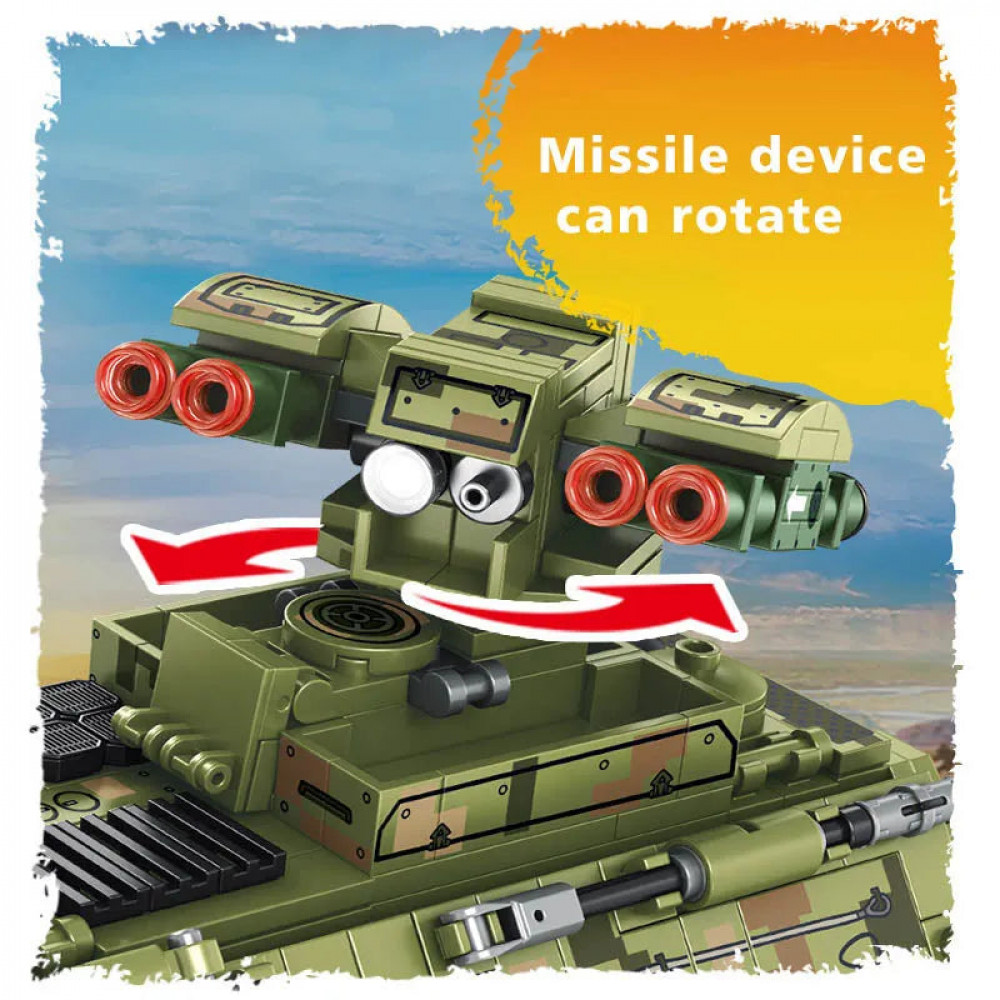 modern military red arrow missile vehicle bricks toy - modern-military ...