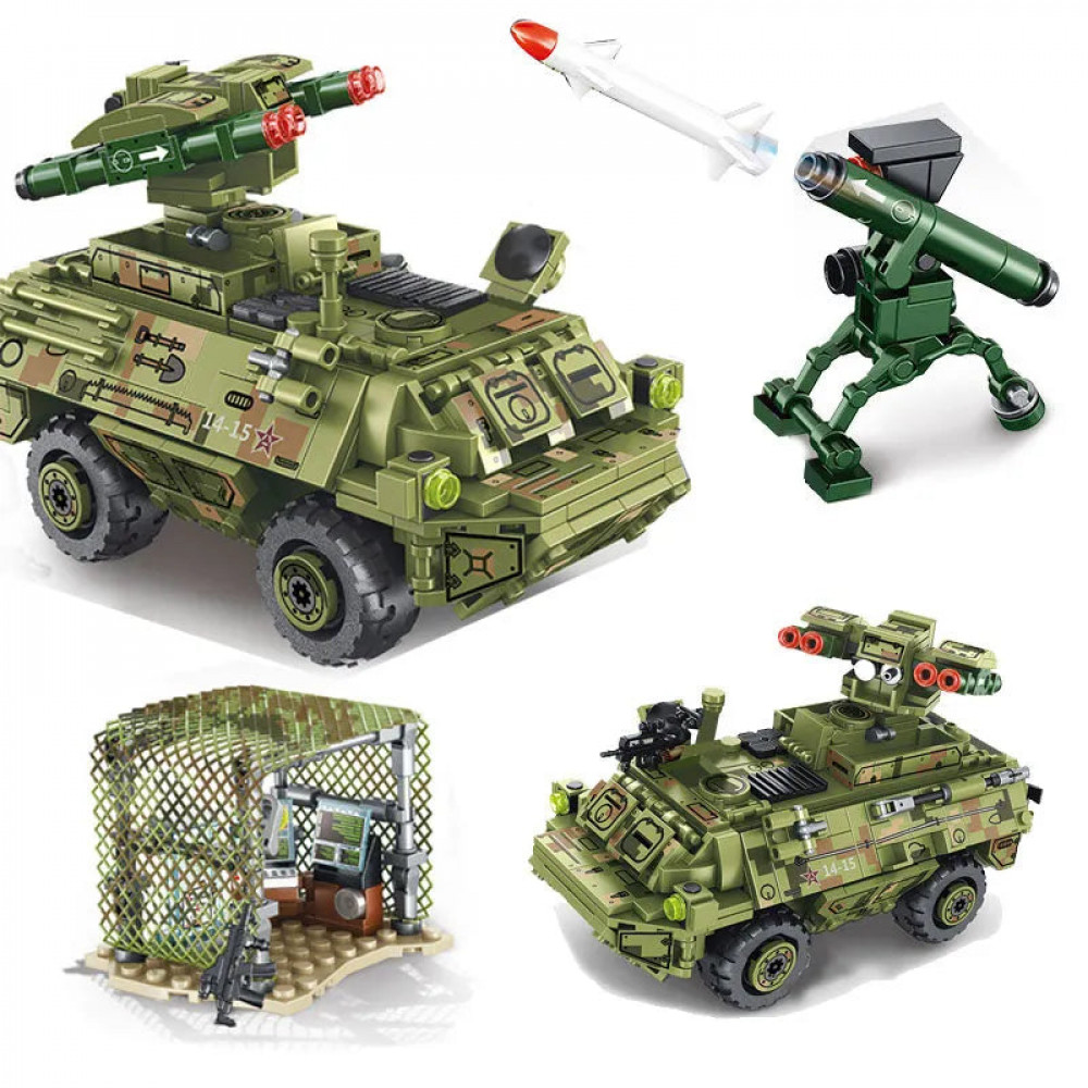 modern military red arrow missile vehicle bricks toy - modern-military ...
