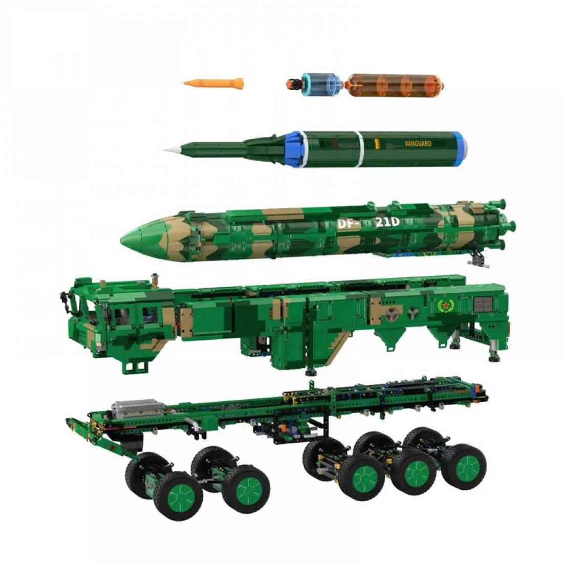 motorized rc anti ship ballistic missile vehicle df-21d bricks toys ...
