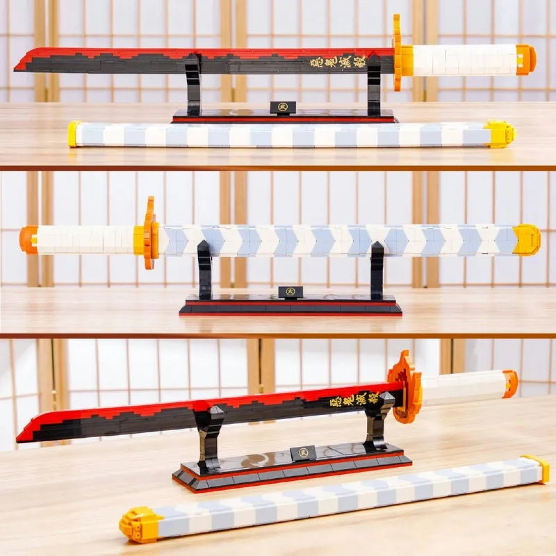movie creative moc demon slayer nichirin sword bricks toy - movie ...