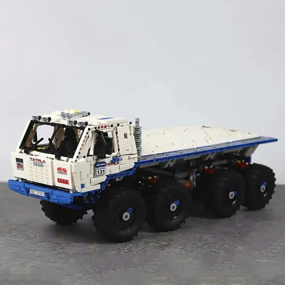 tech moc 13144 app motorized heavy tow truck bricks toy