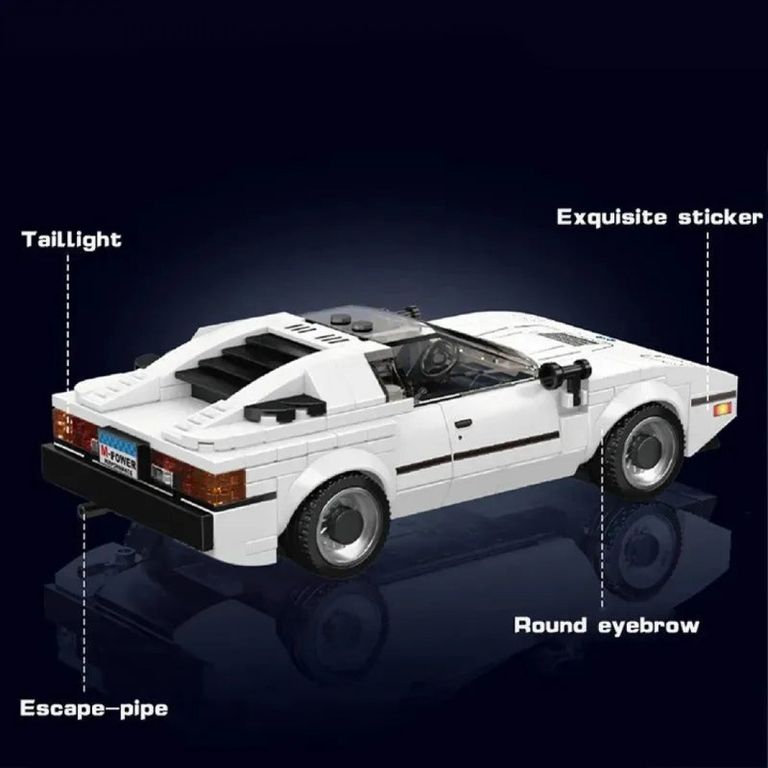 tech moc 27036 mini m1 classic sports car bricks toy - tech-moc-27036 ...
