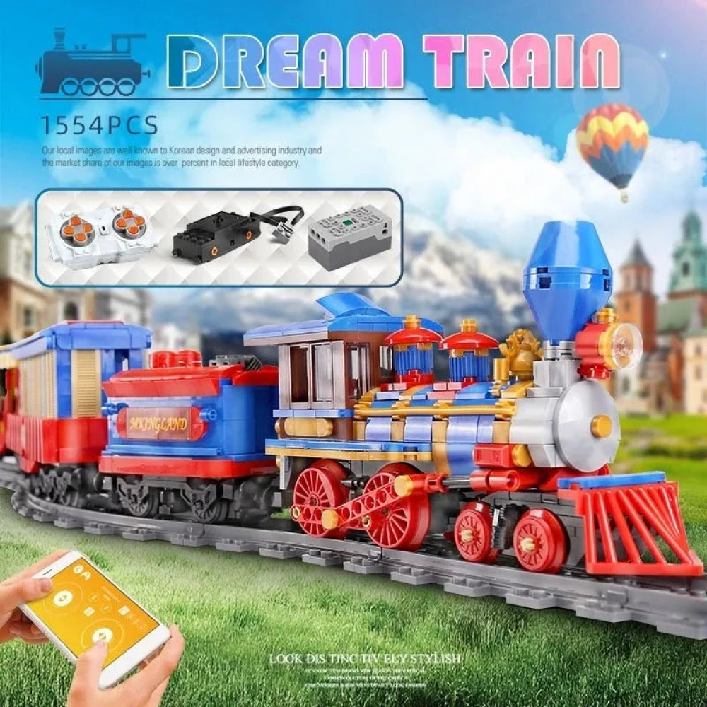 tech moc app motorized rc dream train bricks toy 12004 - tech-moc-app ...