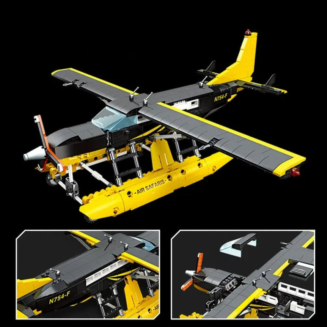 tech moc cargo plane cessna 208 aircraft bricks toy - tech-moc-cargo ...