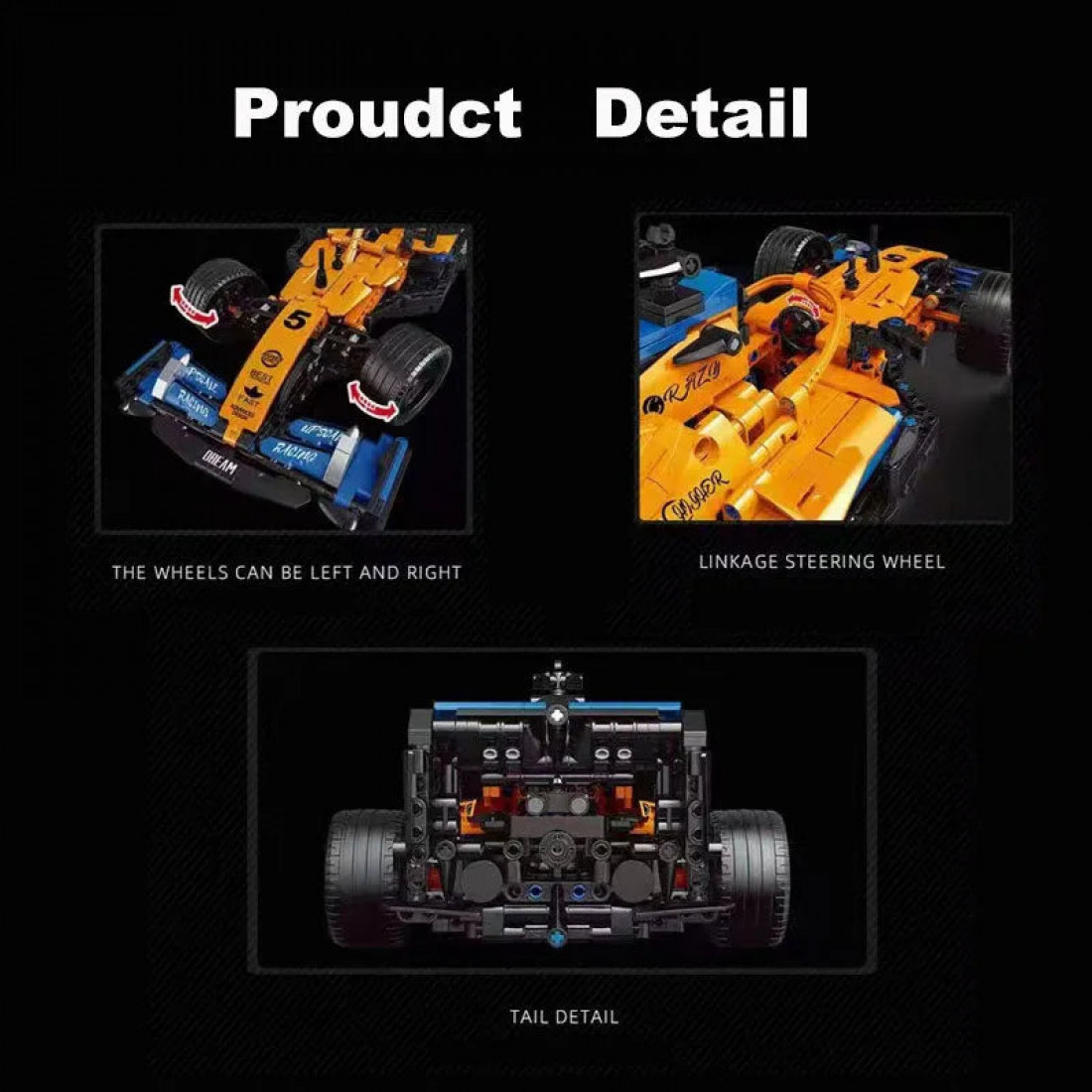 tech moc concept f1 formula racing car bricks toy c016 - tech-moc ...