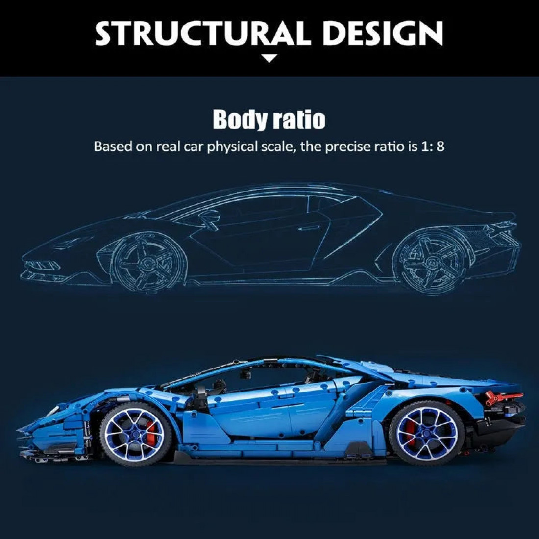 tech moc lambo centenario hypercar sports car bricks toy - tech-moc ...