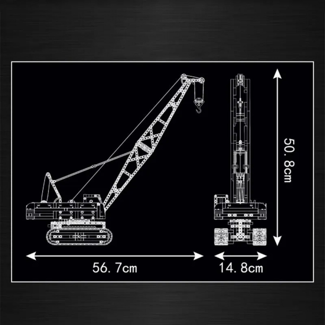 tech moc motorized red crawler crane bricks toy - tech-moc-motorized ...