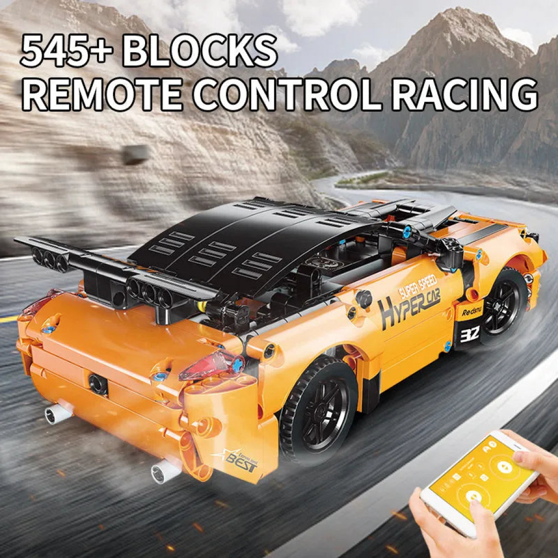 tech moc rc app challenger sport racing car bricks toy 15006 - tech-moc ...