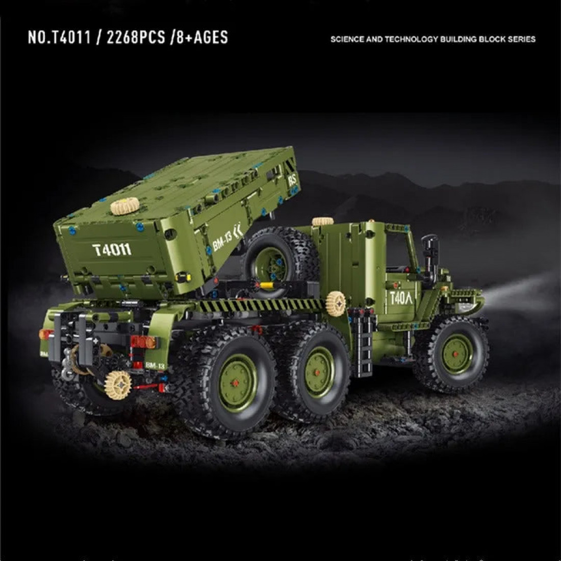 tech moc rc katyusha rocket launcher car bricks toys t4011 - tech-moc ...