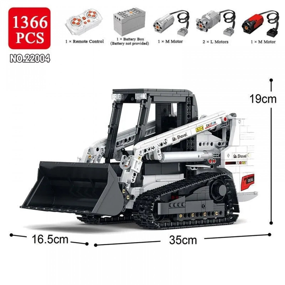 tech moc rc motorized bobcat loader bricks toy - tech-moc-rc-motorized ...