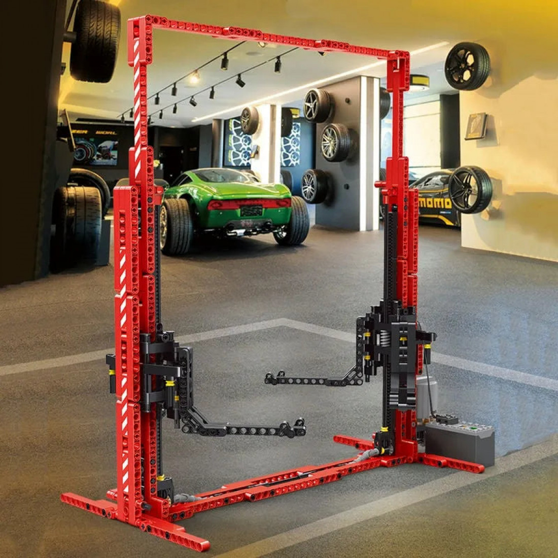 tech moc rc motorized car lift bricks toy 13053 - tech-moc-rc-motorized ...