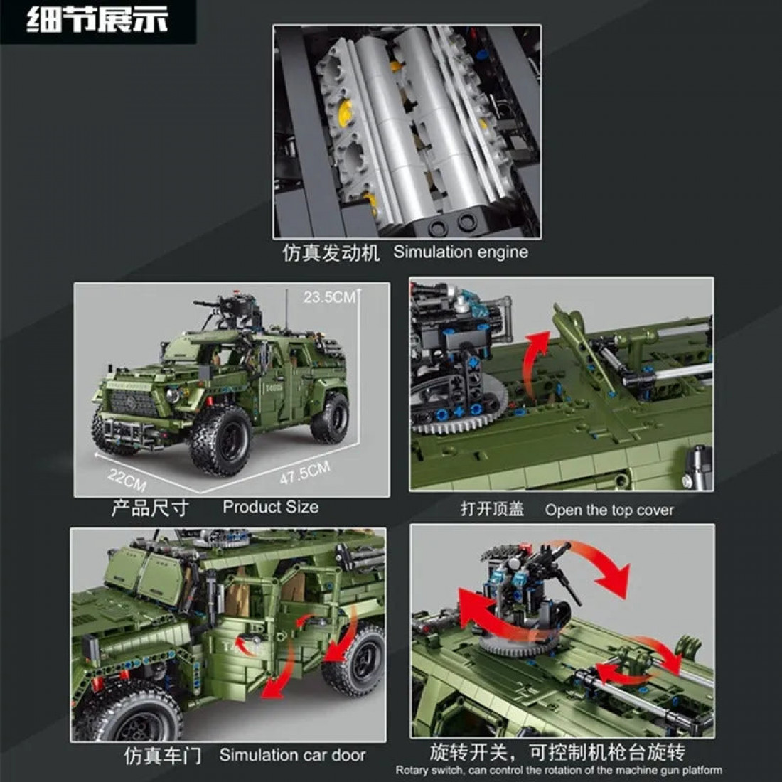 tech moc rc warrior off road suv car bricks toys t4015 - tech-moc-rc ...