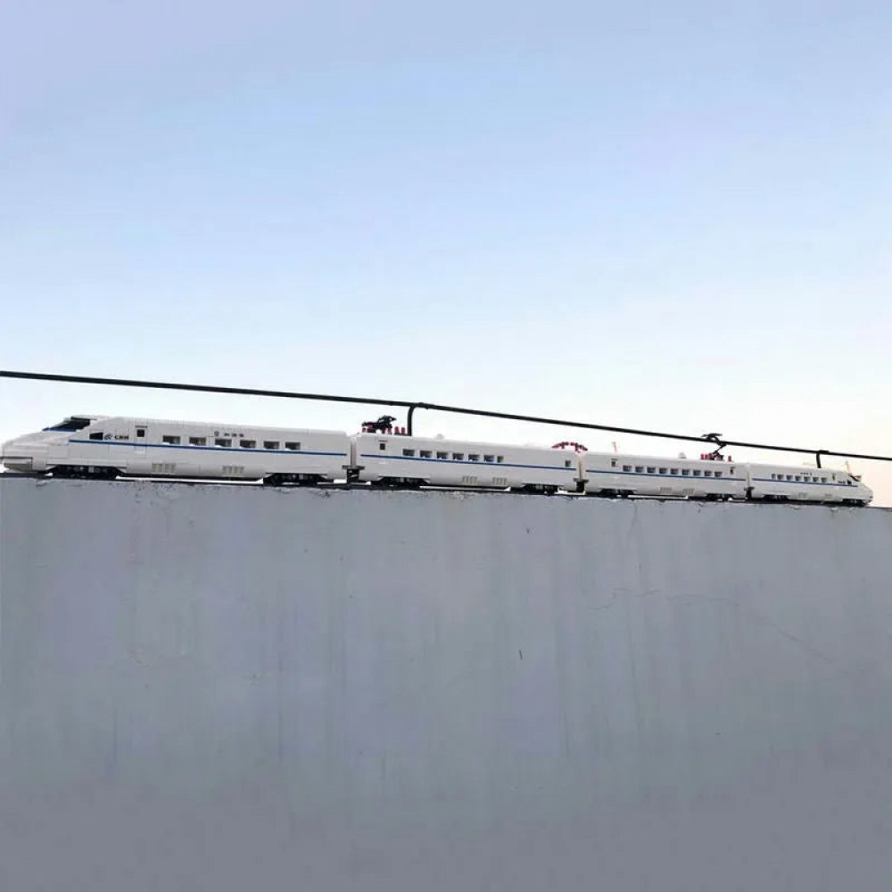 tech motorized railway rc high-speed crh2 train bricks toy - tech ...