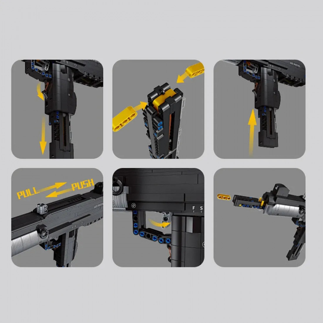 tech weapon moc uzi sub machine gun bricks toy - tech-weapon-moc-uzi ...