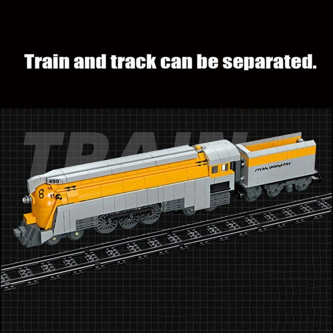 technic moc co 490 steam train locomotive bricks toys 59021 - technic ...