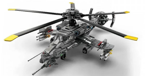 technic moc science fiction firewolf attack helicopter bricks toy ...