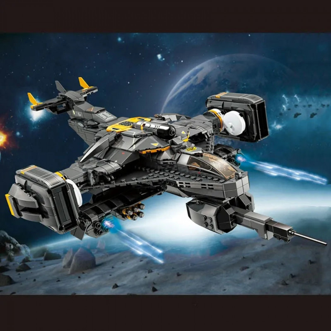 technical science fiction moc titan attack aircraft bricks toys ...