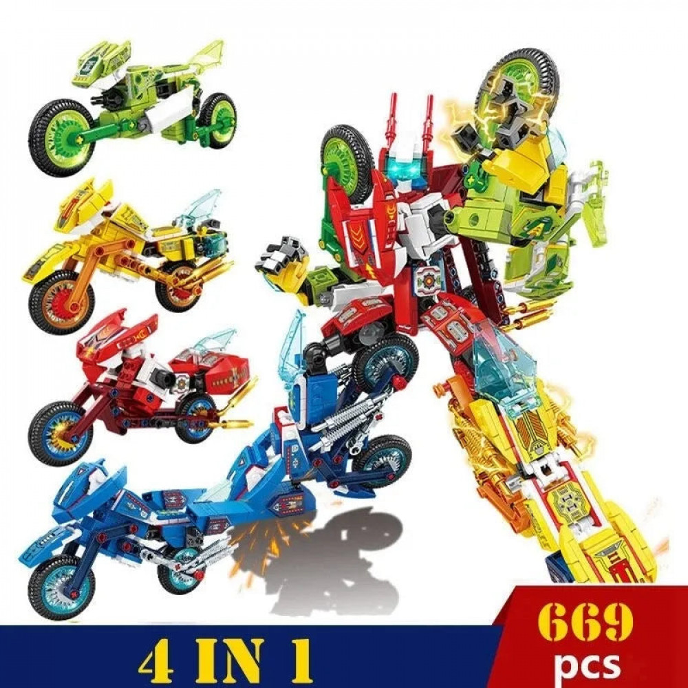 transforming super morphing motorcycle robot bricks toy - transforming ...